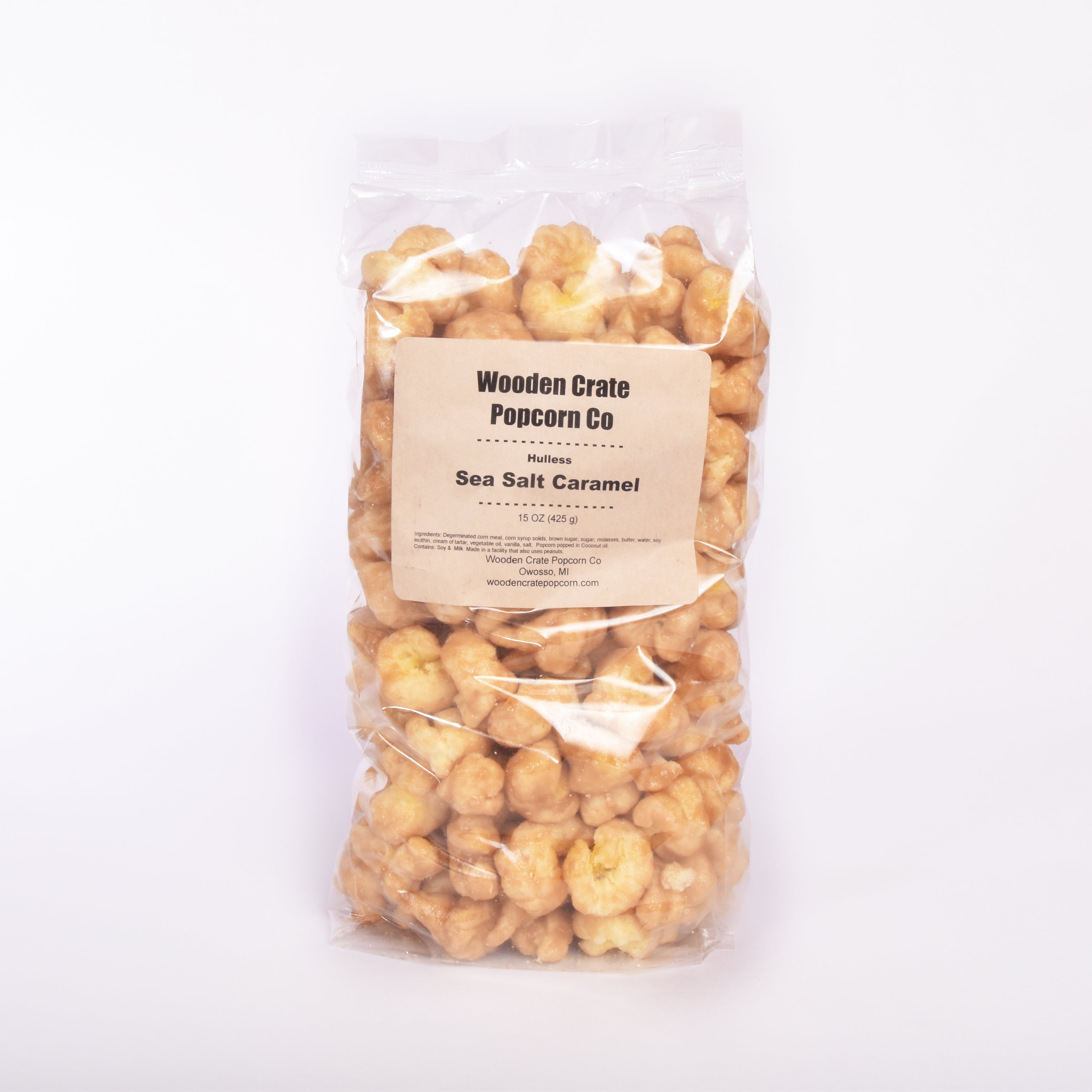 Hull-less Sea Salt Caramel Popcorn – Wooden Crate Popcorn Company